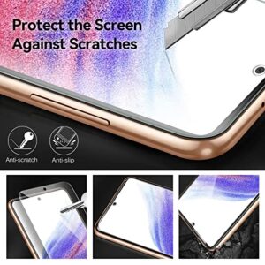 ivoler [4+2 Pack] Screen Protector for Samsung Galaxy A53 5G 6.5" 2022 [4 Pack] with [2 Pack] Camera Lens Protector Tempered Glass with [Alignment Frame] Transparent HD Clear Anti-Scratch, 6.5 inch