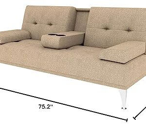 Serta Convertible Sofa, Sand