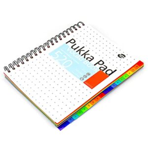 Pukka Pad B5 Vocabulary Book with 520 Word Capacity – Includes 20 Repositionable Alphabetised Dividers – Learn Synonyms, Antonyms, and Use in a Sentence – 100GSM