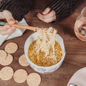 The Golden Girls "Stay Golden" Japanese Ceramic Dinnerware Set | Includes 20-Ounce Ramen Noodle Bowl and Wooden Chopsticks | Asian Food Dish Set For Home & Kitchen | 80s TV Show Gifts and Collectibles