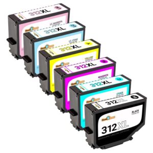 Houseoftoners Remanufactured Ink Cartridge Replacement for Epson 312 XL 312XL for Expression Photo XP-8500 XP8500 Printer Ink (BCMY, LCLM, 6PK)