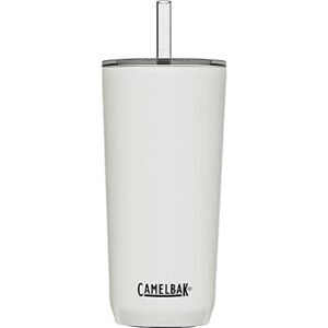 camelbak horizon straw tumbler, insulated stainless steel, 20oz, white