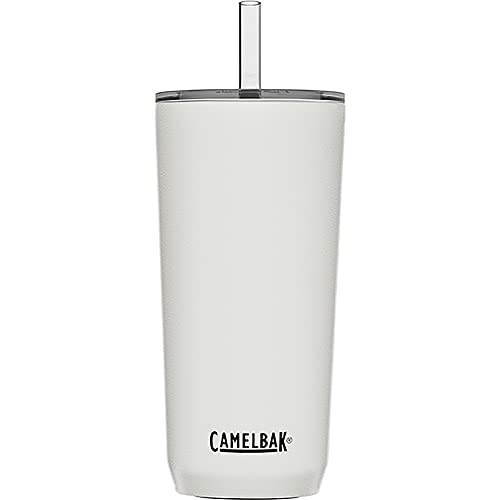 CamelBak Horizon Straw Tumbler, Insulated Stainless Steel, 20oz, White