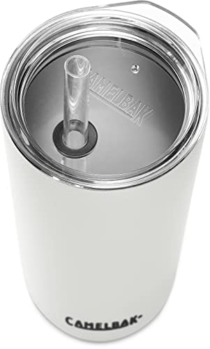 CamelBak Horizon Straw Tumbler, Insulated Stainless Steel, 20oz, White