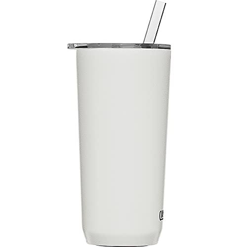 CamelBak Horizon Straw Tumbler, Insulated Stainless Steel, 20oz, White