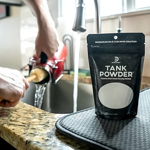 DrinkTanks 4 oz Tank Powder Bag 2-Pack (8 oz); All natural cleaner for stainless steel, plastic, silicone, growlers, & hydration packs; Biodegradable, residue free, & USA made