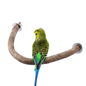 mogoko natural bird perches u-shaped grapevine bird cage stands parrot cage accessories for parrots, parakeets cockatiels, conures, macaws, love birds, finches