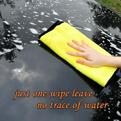 Microfiber Towels for Cars - Car Cleaning Cloths Ultra Absorbent & Soft | Microfibre Cloth for Car Moto Cleaning Detailing Polishing Drying, Multi-Color(15.8X 11.8iInch/8Pack)