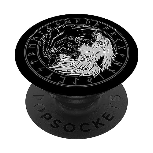 Sons Of Fenrir - Sköll and Hati - Ying Yang Wolf PopSockets Standard PopGrip