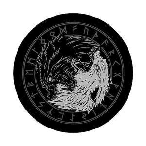 Sons Of Fenrir - Sköll and Hati - Ying Yang Wolf PopSockets Standard PopGrip