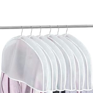 6PACK PEVA Garment Shoulder Covers for Clothes, Clear Protective Shoulder Cover, Breathable Hanging Garment Protectors Dust Covers for Suit, Coats, Jackets, Dress Closet Storage