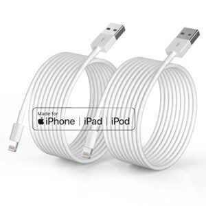 iphone charger [apple mfi certified], 2pack 6ft fast lightning cable for long cord, apple charging cord for iphone 12/11 pro/11/xs max/xr/8/7/6s/6/5s/se ipad/air original