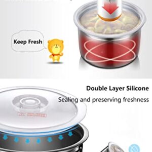 Bear DFH-B20J1 Smart Self Heated Lunch Box, Mini Hot Pot, Leakproof Plug-in Lunch Box with Keep Warm Function, Blue, 2L