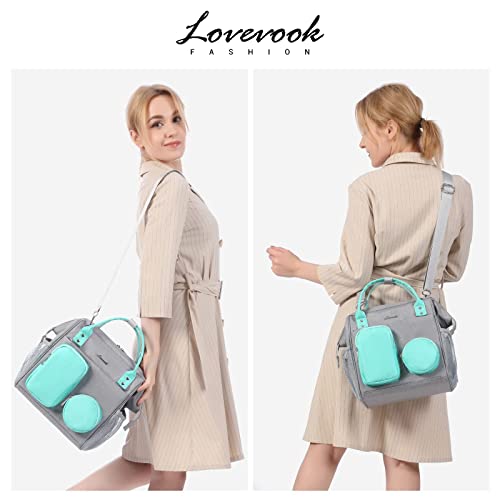 LOVEVOOK Lunch Bag for Women, Large Lunch Bag, Water Resistant Lunch Box for Women, Lunch Tote with Removable Shoulder Strap, Lunch Cooler for Work, Picnic, Travel