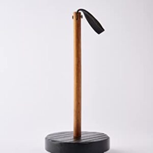 Mud Pie Paper Towel Holder, Black, 15 1/4" x 5 1/2" Dia