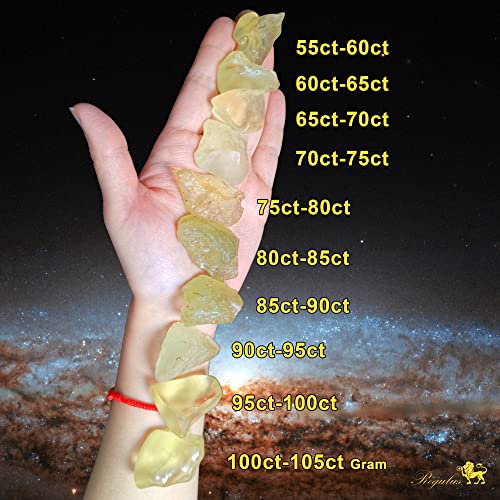 Regulus Libyan Desert Glass Genuine Glass Cosmic Meteorite - Golden Tektite Healing Rock (10-20cts)