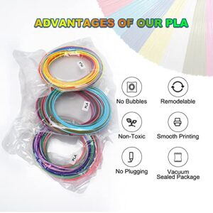 3D Pen Filament Refills 30 Colors, Yungden PLA 1.75mm for 3D Pen, High Precision Diameter Tolerance ±0.02MM, 300 feet in Total, 3D Pen Colors, Compatible with MYNT3D, SCRIB3D 3D Pens and 3D Printer