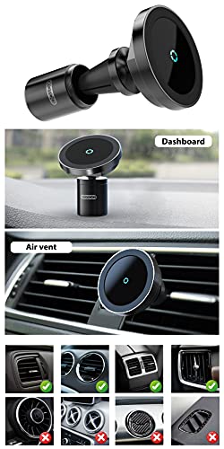 KOTOO MagSafe Compatible Magnetic Wireless Car Charger, Designed for iPhone 15/14-12 Series, Fast Charging Stand and Air Vent Holder (2023 Upgraded)