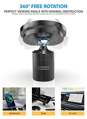 KOTOO MagSafe Compatible Magnetic Wireless Car Charger, Designed for iPhone 15/14-12 Series, Fast Charging Stand and Air Vent Holder (2023 Upgraded)