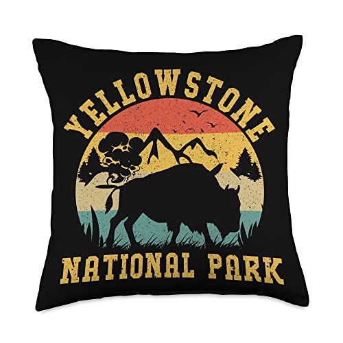 National Park Gifts & Accessories National Park Hiking-Conservation Yellowstone Throw Pillow, 18x18, Multicolor