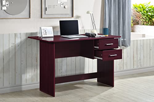 Hodedah Writing 2-Drawers in Mahogany Desk