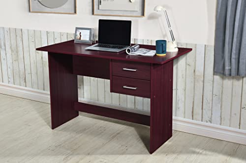 Hodedah Writing 2-Drawers in Mahogany Desk