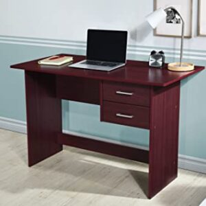 Hodedah Writing 2-Drawers in Mahogany Desk