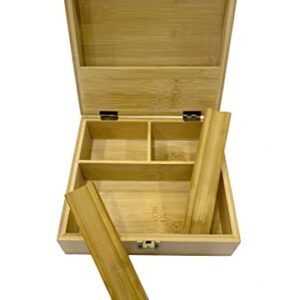 Cali Factory Bamboo Stash Box Plain (Large)