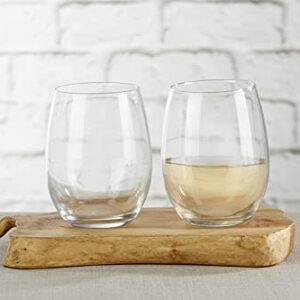 Kate Aspen 9 oz. Stemless Wine Glass (Set of 12)| Kitchen Drinking Glass or DIY Party Favor, Wine Glass Set, White Wine Glass or Red Wine Glass, Modern Stemware