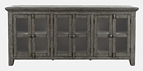 Jofran Inc. Rustic Shores Coastal Distressed Acacia Credenza Cabinet with Storage