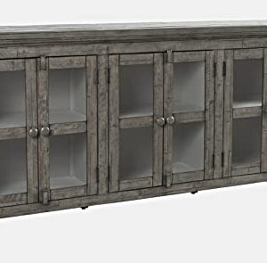 Jofran Inc. Rustic Shores Coastal Distressed Acacia Credenza Cabinet with Storage