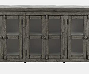 Jofran Inc. Rustic Shores Coastal Distressed Acacia Credenza Cabinet with Storage