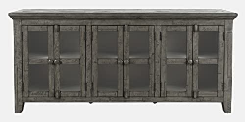 Jofran Inc. Rustic Shores Coastal Distressed Acacia Credenza Cabinet with Storage