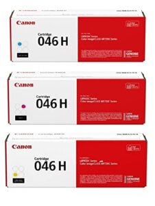 canon crg-046h 3-color high yield cyan, magenta and yellow toner cartridge set