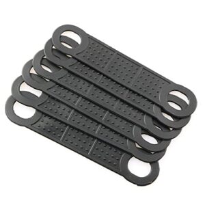 pzrt 40pcs non-slip rubber clothes hanger grips windproof clothes hanging accessories, black