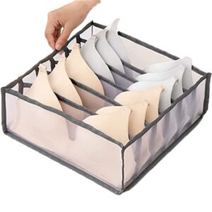 qrtu washable wardrobe clothes organizer, jeans compartment storage box,foldable, easy to clean,save space closet ?drawer organizer ,for legging t-shirt underwear socks. (bra storage box)