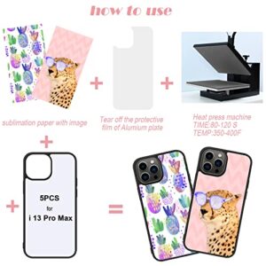 15 Pieces Sublimation Blanks Phone Case Bulk Cover Protective Anti-Scratch Soft Shockproof Slim Covers Compatible with iPhone, 3 Models (Compatible with iPhone 13 Pro, 13, 13 Pro Max, Black)