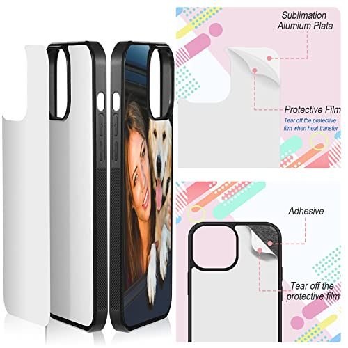 15 Pieces Sublimation Blanks Phone Case Bulk Cover Protective Anti-Scratch Soft Shockproof Slim Covers Compatible with iPhone, 3 Models (Compatible with iPhone 13 Pro, 13, 13 Pro Max, Black)