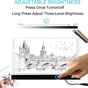 Portable Led A5 Painting Light Pad Tracing White LED Artcraft Light Box Bright Pad for Sketching, Diamond Painting (A5)