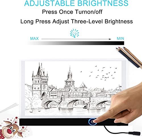 Portable Led A5 Painting Light Pad Tracing White LED Artcraft Light Box Bright Pad for Sketching, Diamond Painting (A5)