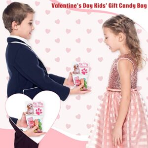 72 Pieces Valentine Candy Cello Bags Plastic Valentine Treat Bags Self Adhesive Cellophane Goodies Bags with 72 Pieces Bag Toppers Baking for Boy Girl Wedding Anniversary Party Supplies