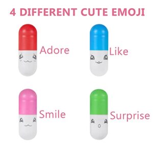 MUSHENJI 101PCS Cute Capsule Message Love Letters Plastic Capsule Love Letters in Wish Bottle,Lover Gift for Anniversary,Valentines,and Long Distance Relationships-Mixed Color