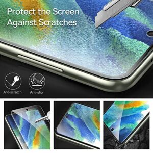 ivoler [4 Pack] Screen Protector for Samsung Galaxy S21 FE 5G 2022 [Not Fit Galaxy S21] Tempered Glass with [Alignment Frame] Easy Installation Anti-Scratch HD Clear, 6.4 Inch