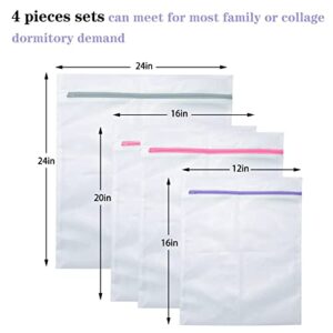 3 Pack Bra Laundry Bag for Washing Machine, 4 Pack Mesh Laundry Bags for Delicates, Liwilong Lingerie Wash Bag, Bra Bag for Washing Machine