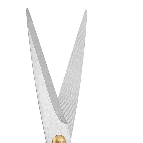 Aemoe 5inch All Stainless Steel Office Scissors,Ultra Sharp Blade Shears,Sturdy Sharp Scissors for Office Home School Sewing Fabric Craft Supplies Multipurpose Scissors Gold(SC0005-GOLD-S)