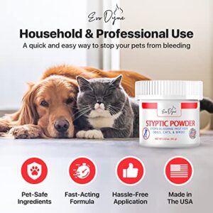 Styptic Powder for Dogs, Cats, and Birds (2 oz) by Evo Dyne | Fast-Acting Blood Stop Powder for Pets | Quick Stop Bleeding Powder for Dog Nail Clipping, Grooming, Cuts and More (1-Pack)