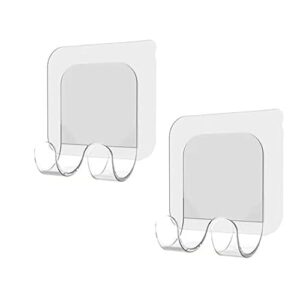 tkgkhk 8 wall mounted double hooks, heavy duty self-adhesive hooks strong waterproof shower hooks to hang bathrobe towel coat jacket outlet razor christmas decor for bathroom kitchen bedroom