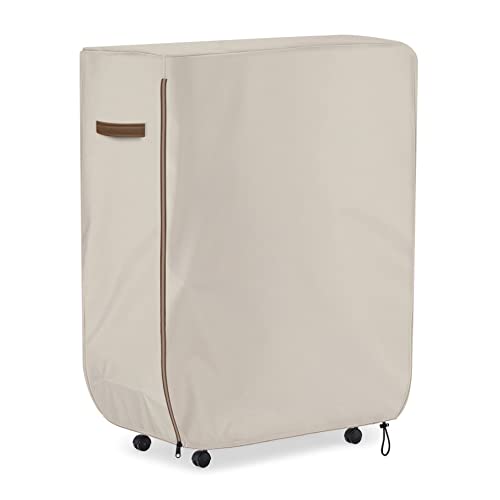 SELUGOVE Folding Bed Storage Cover for Single Size 31-Inch Portable Rollaway Bed, Khaki Double-Layer Oxford Cloth Thick and Tear-Resistant, with Zipper, Easy to Put On and Take Off.