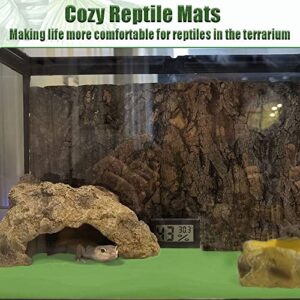 Tfwadmx Lizard Reversible Reptile Carpet 39" x 20" Terrarium Substrate Bedding Liner Reptile Cage Mat Supplies Pet Habitat Soft Mat for Bearded Dragon Tortoise Leopard Gecko Snake