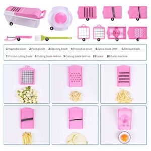 DLD Vegetable Chopper Onion Chopper Dicer - Peeler Food Chopper Salad Chopper Vegetable Cutter Vegetable Spiralizer Vegetable Slicer DLD Lemon Squeezer Egg Separator Egg Slicer